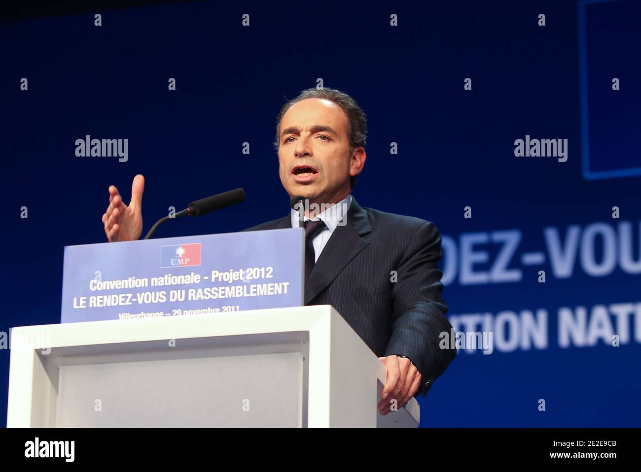Jean-Francois Cope during the 2nd UMP National Convention for 2012 ...