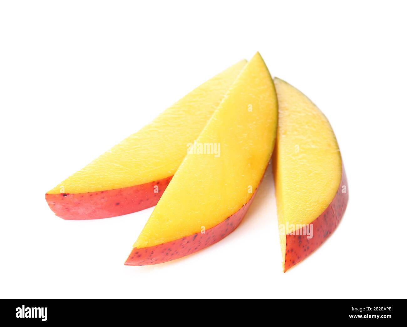 Sweet cut mango on white background Stock Photo - Alamy