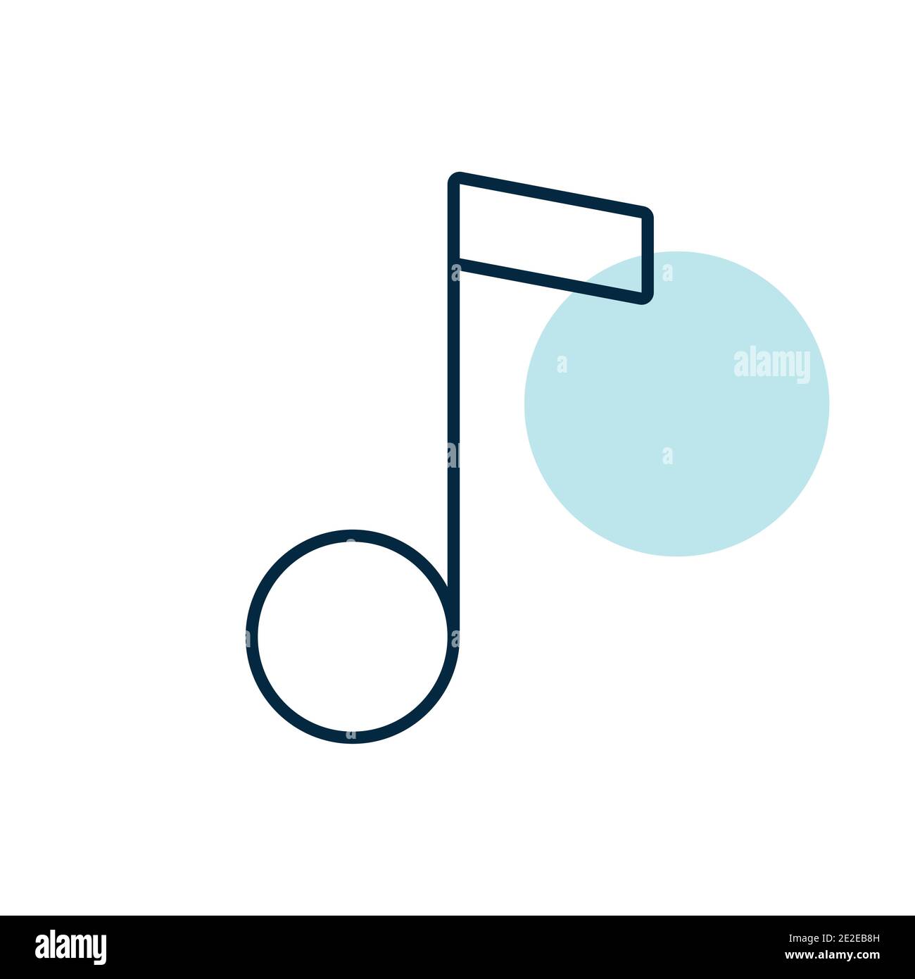 Music note flat vector icon. Graph symbol for music and sound web site ...