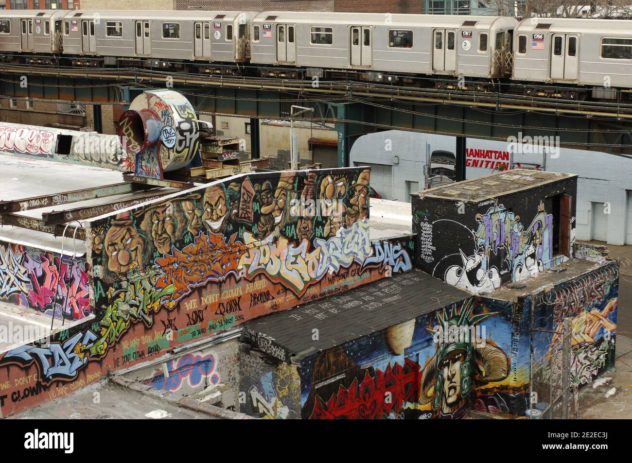 Painted wall, graff, graffiti, tag.The graffiti mecca in Queens called ...