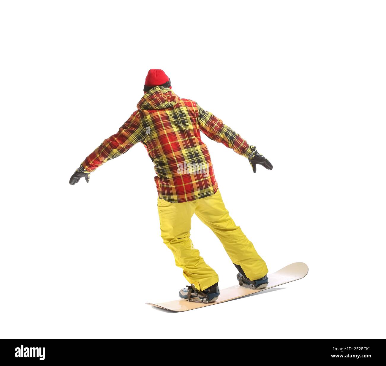 Male snowboarder on white background Stock Photo - Alamy