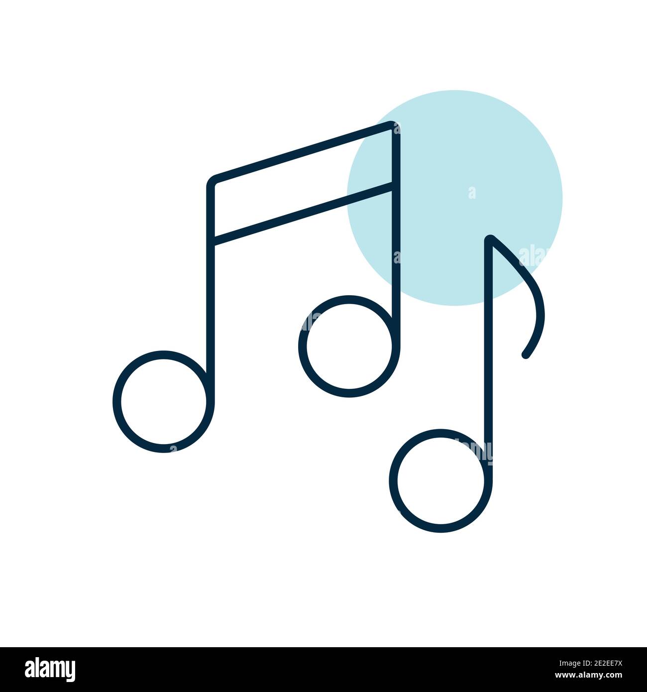 Music notes, song, melody or tune flat vector icon. Graph symbol for ...