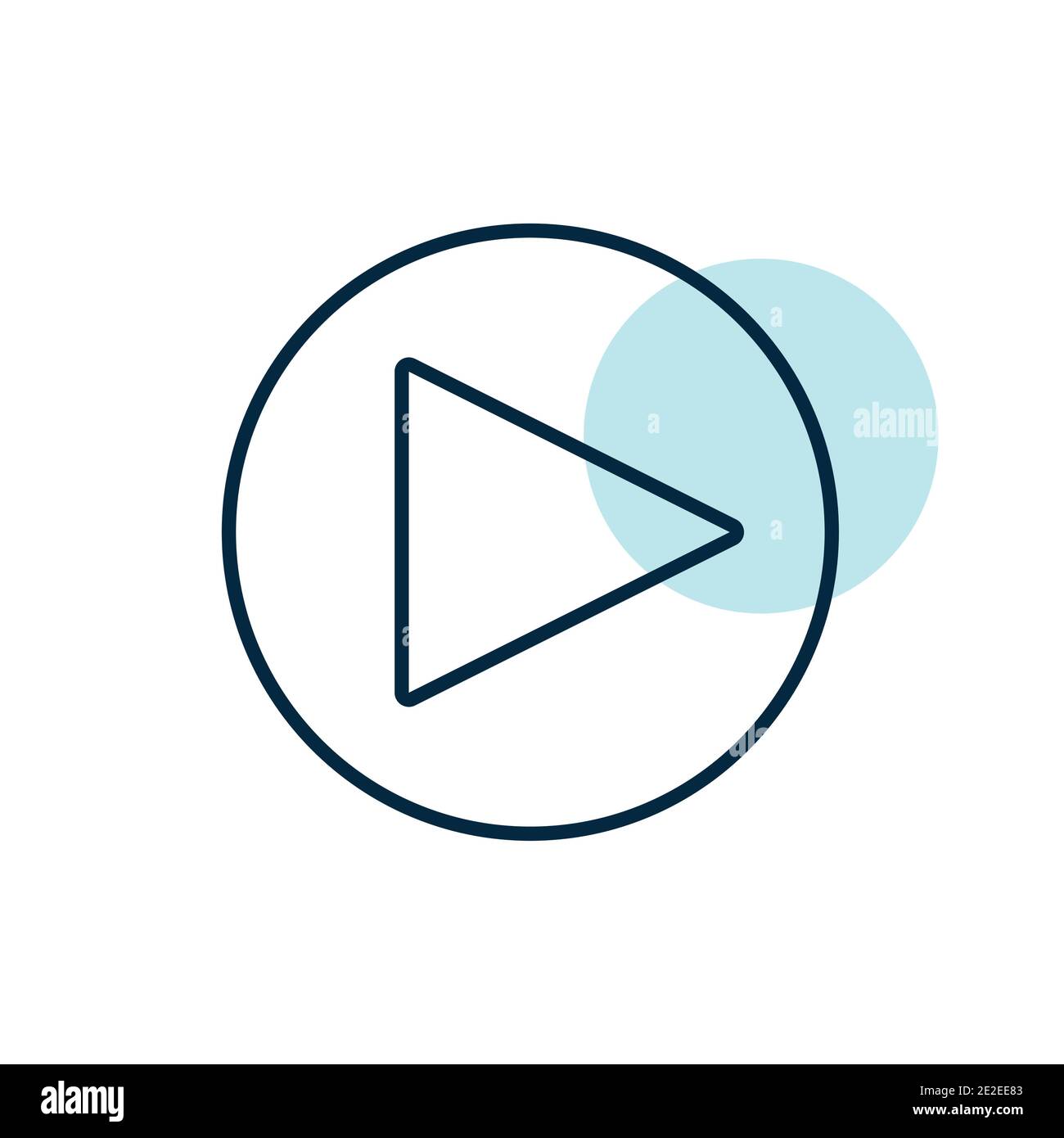 Play button vector flat icon. Graph symbol for music and sound web site ...