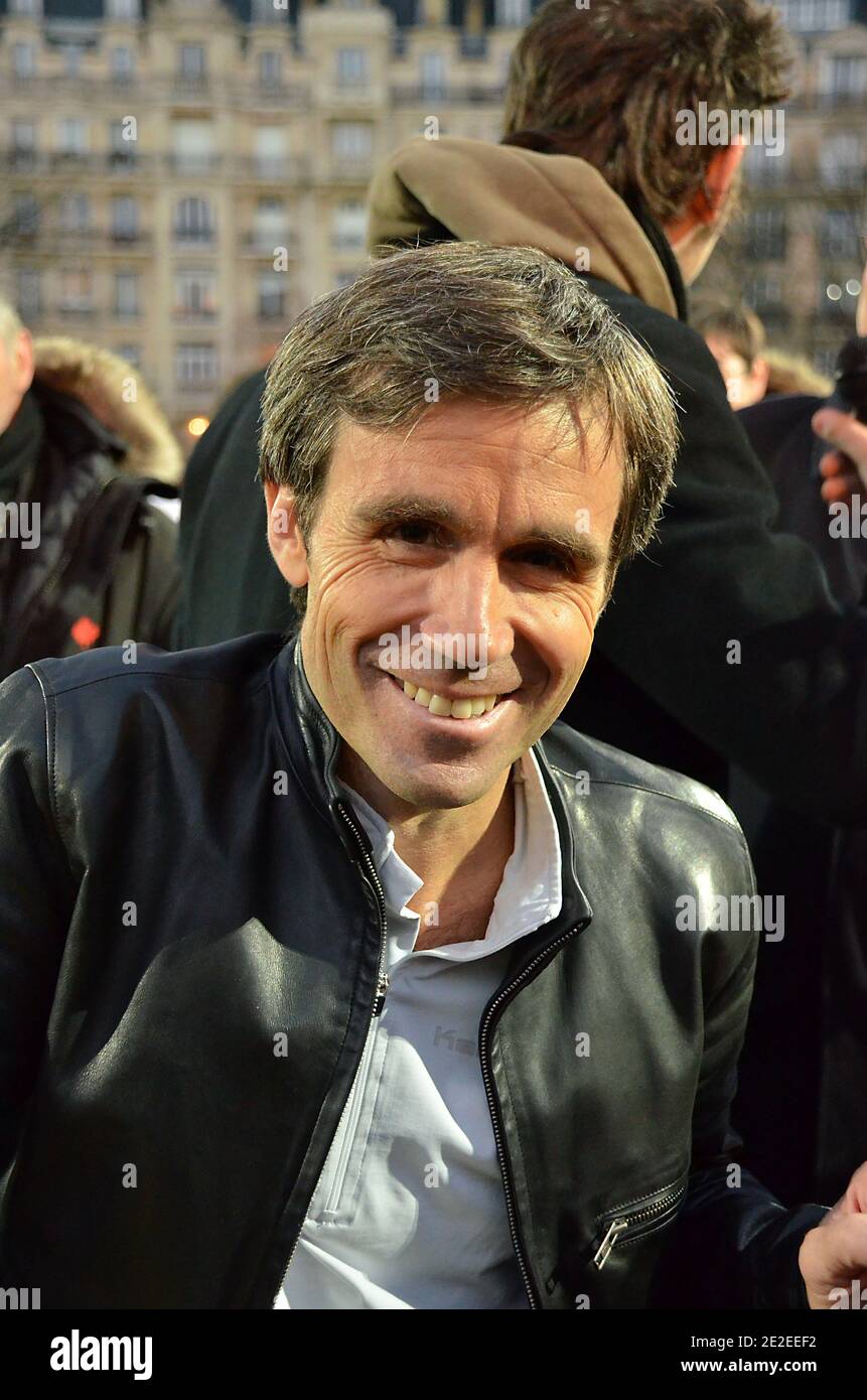 David Pujadas during the football match Radio France vs France ...