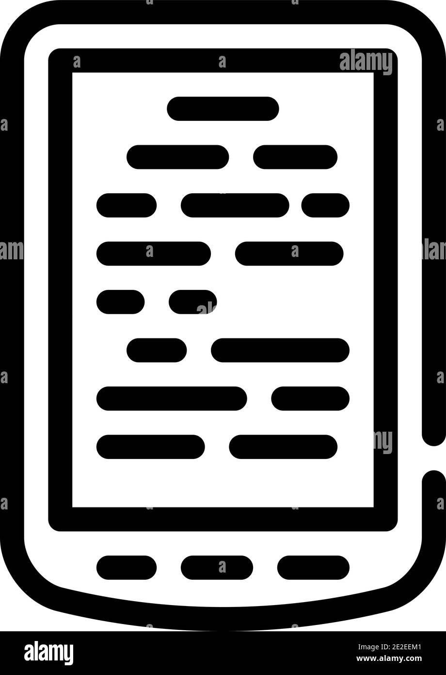 electronic read book gadget line icon vector illustration Stock Vector ...