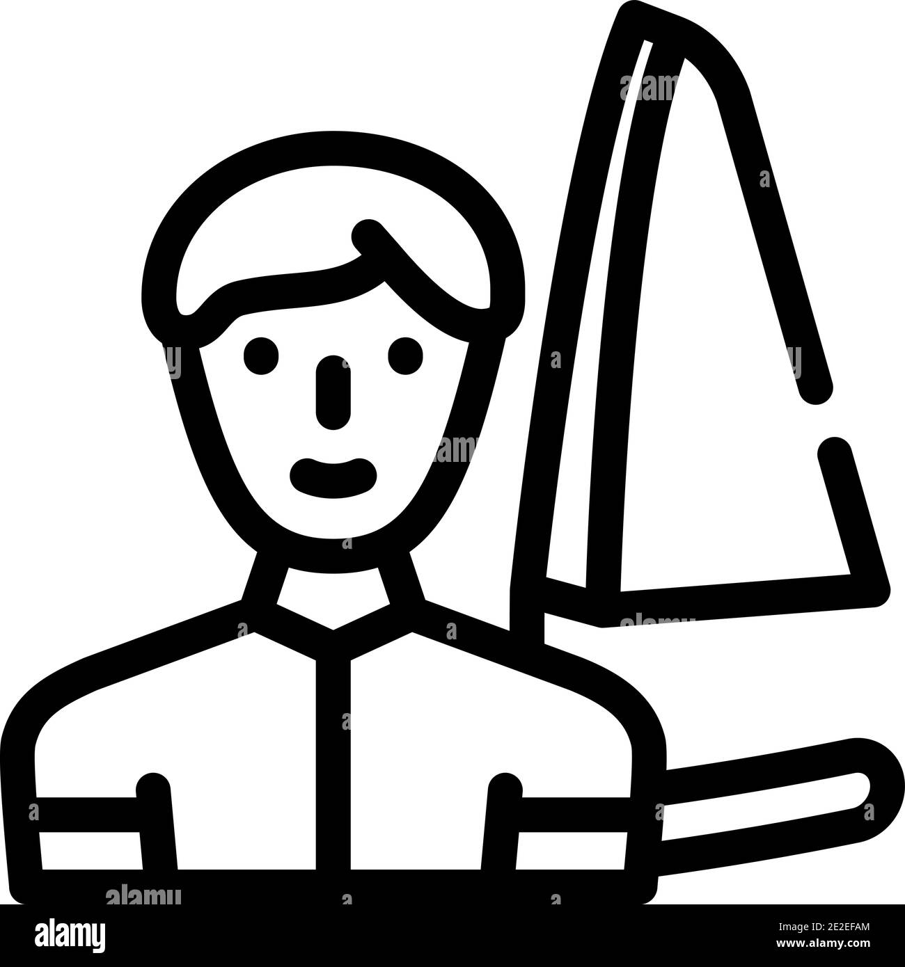 sailing water sport line icon vector illustration Stock Vector Image ...