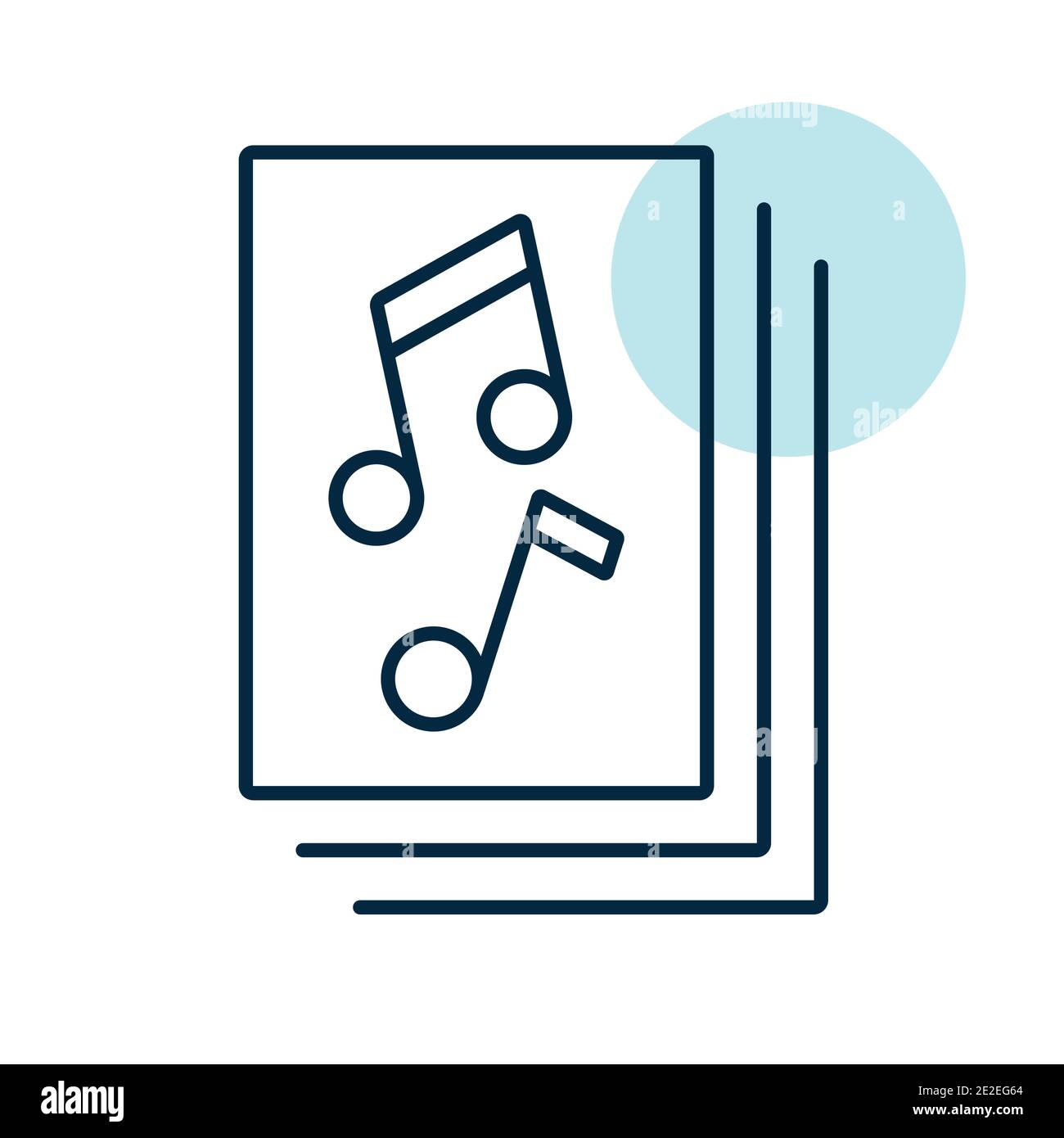 Music book with musical notes vector icon. Graph symbol for music and ...