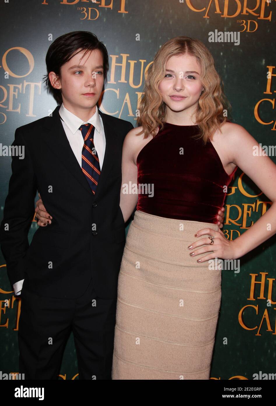 Asa Butterfield and Chloe Grace Moretz attending the French premiere of ...