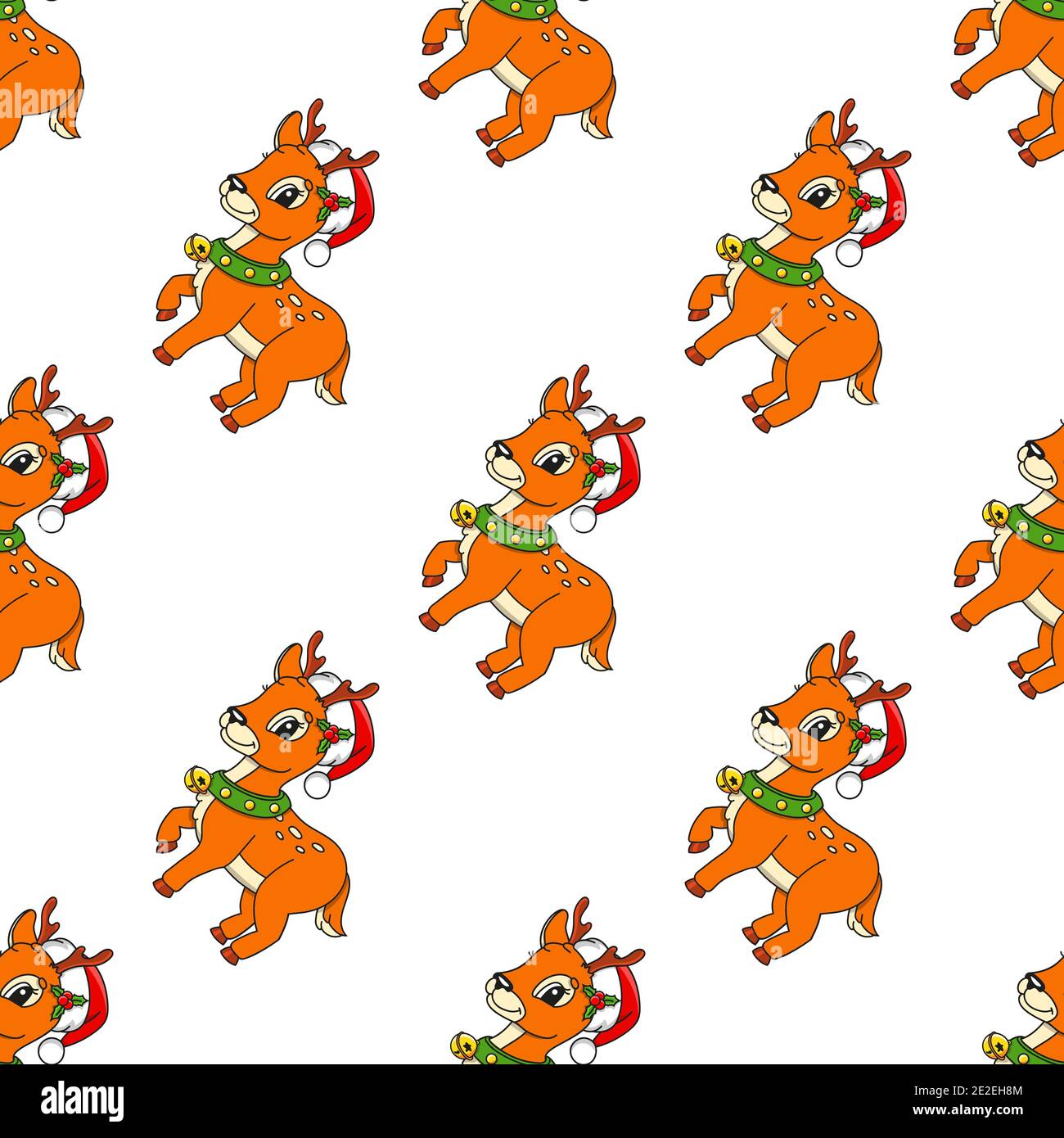 Colored seamless pattern. Cartoon style. Hand drawn. Vector ...