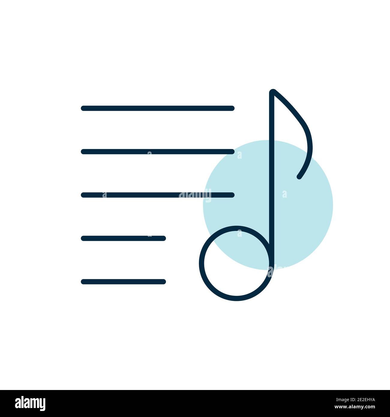 Music playlist vector icon. Musical note and list. Graph symbol for ...
