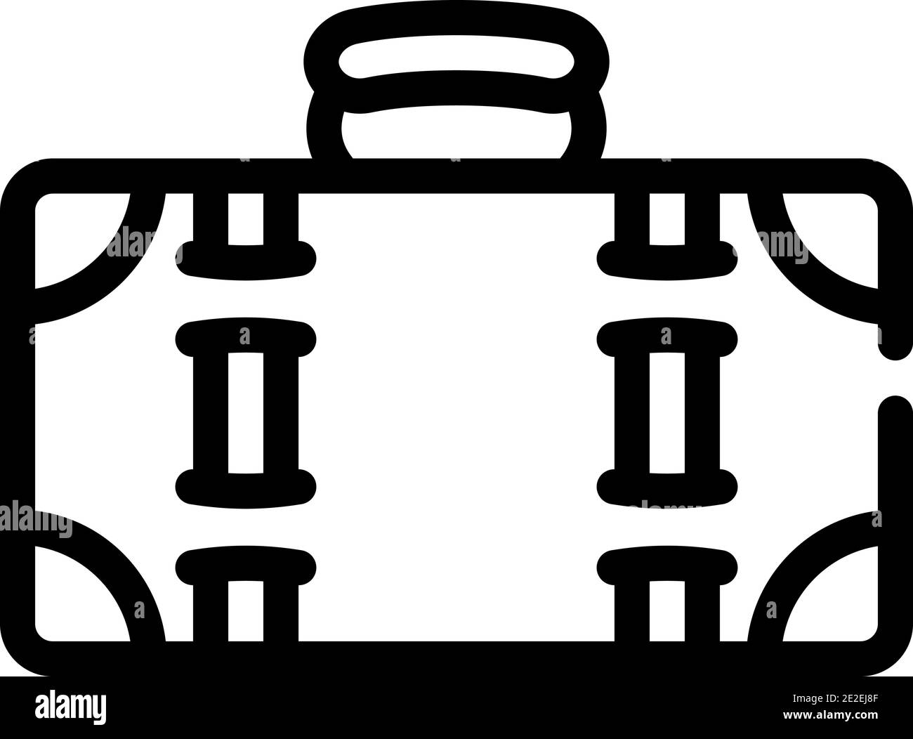 suitcase vintage line icon vector illustration black Stock Vector Image ...