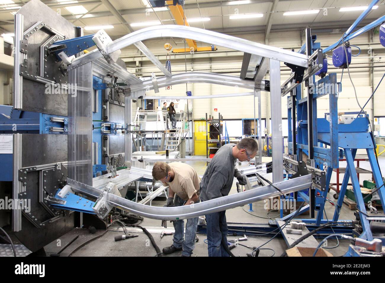 General view at the Sigma and Poma construction site in Thuellins ...