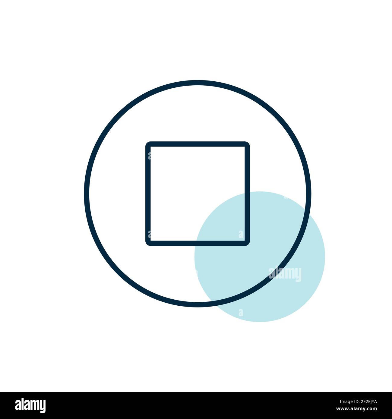 Stop button flat vector icon. Graph symbol for music and sound web site ...