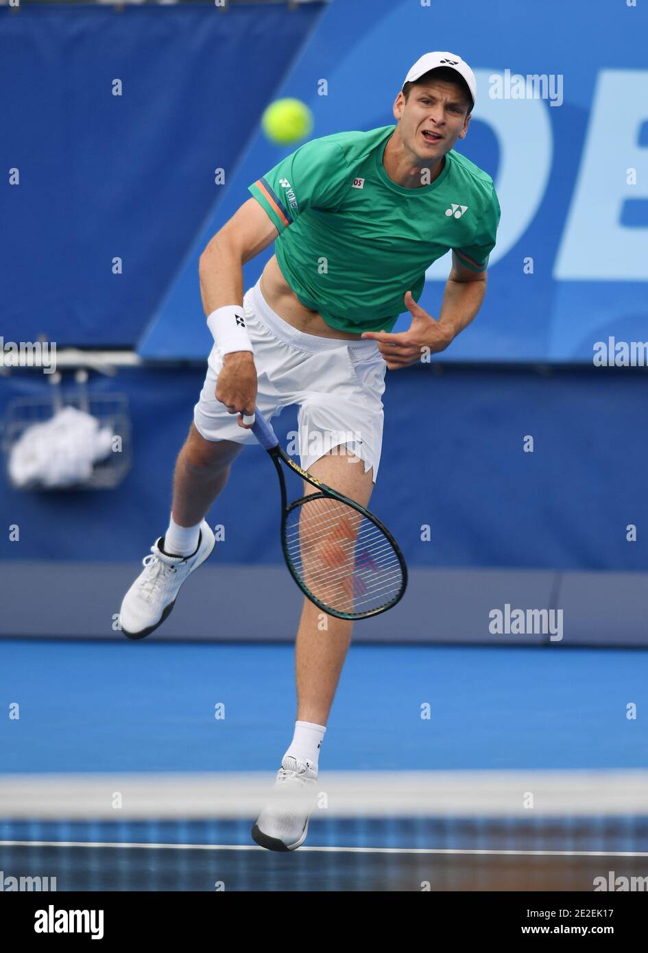 Delray Beach, Florida, USA. 13th Jan, 2021. Hubert Hurkacz of Poland Vs Sebastian Korda during ...
