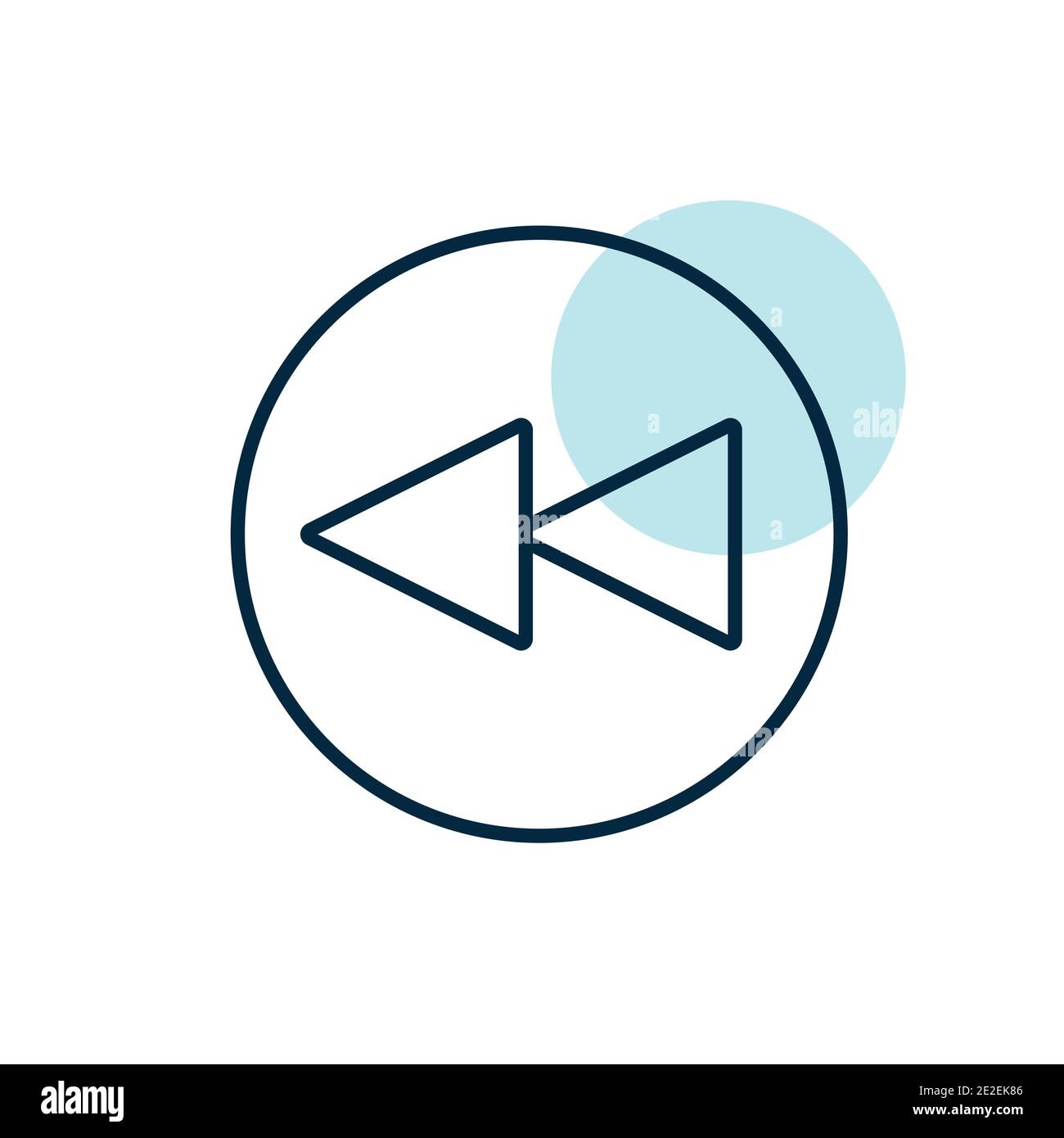 Play previous track button vector flat icon. Graph symbol for music and ...