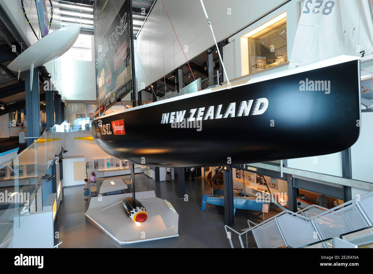 Interior view of the "Voyager New Zealand Maritime Museum" in Auckland ...