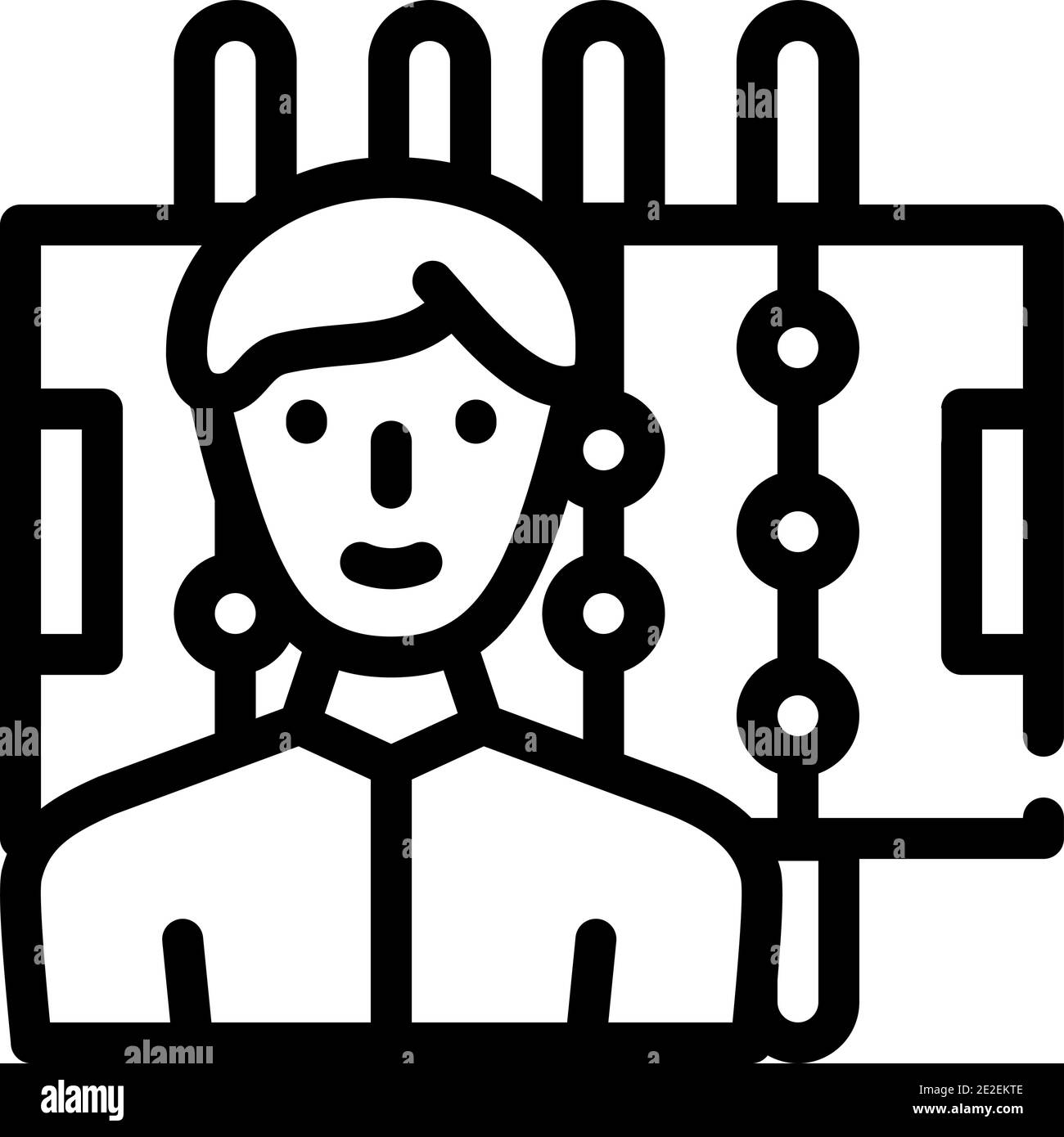 table soccer game line icon vector illustration Stock Vector Image ...