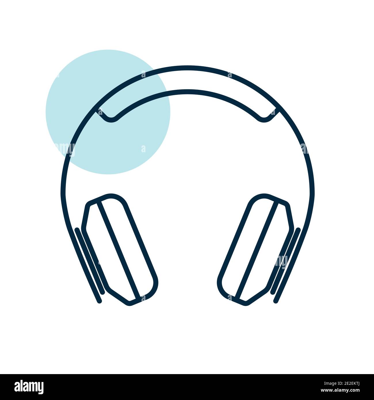 Over-ear headphones vector icon. Graph symbol for music and sound web ...
