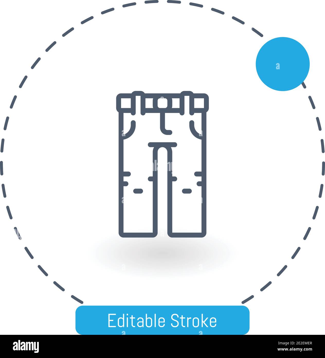 jeans vector icon editable stroke outline icons for web and mobile ...