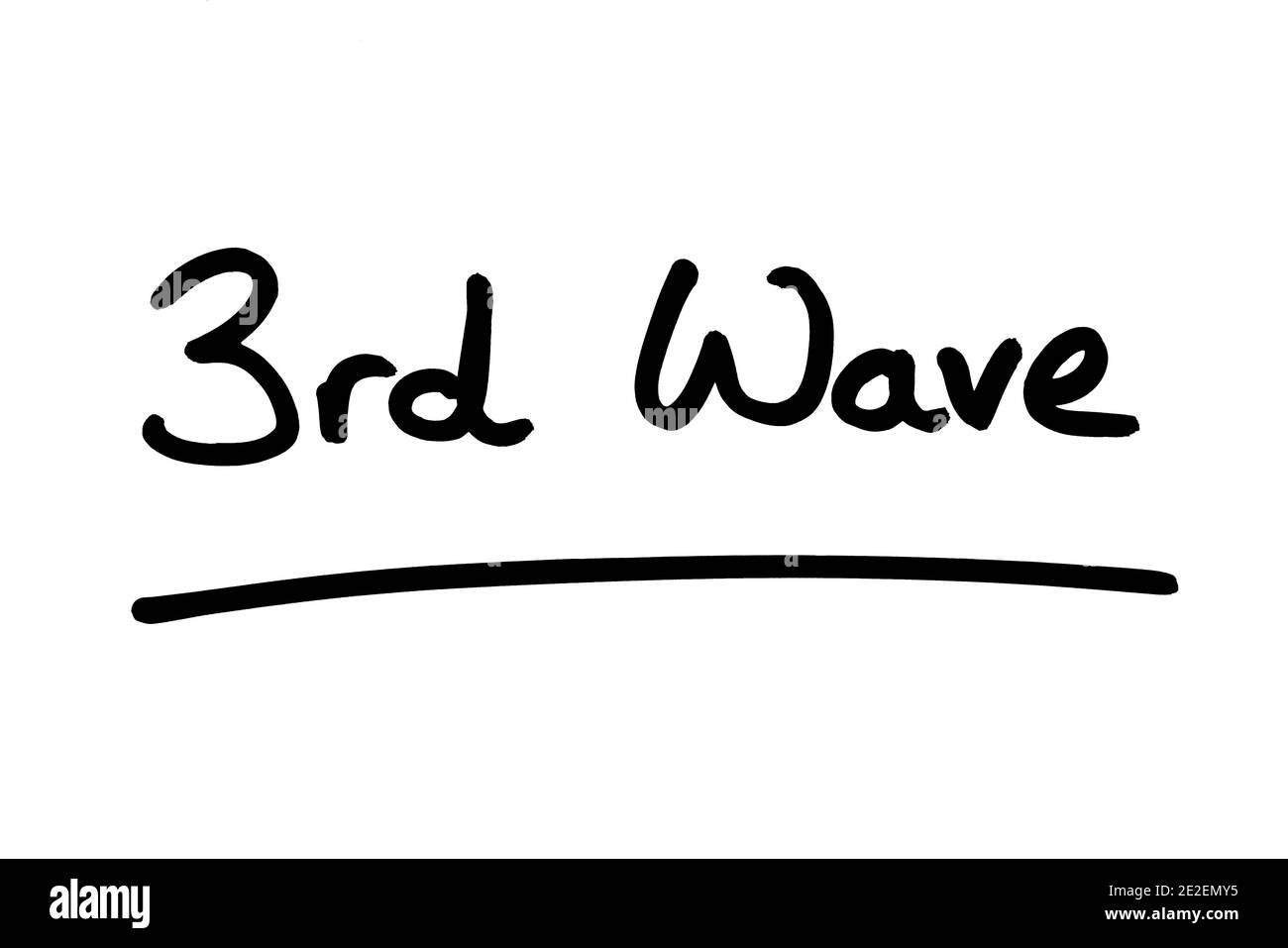 3rd Wave, handwritten on a white background Stock Photo - Alamy