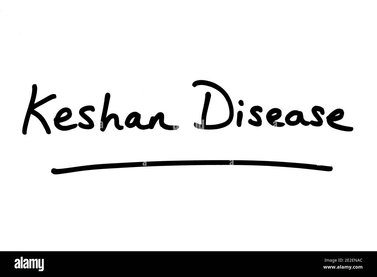Keshan Disease handwritten on a white background Stock Photo - Alamy