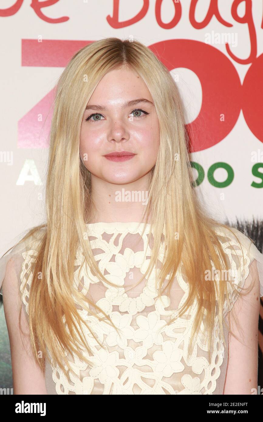 Elle Fanning attends the 'We Bought a Zoo' premiere at Ziegfeld Theater ...