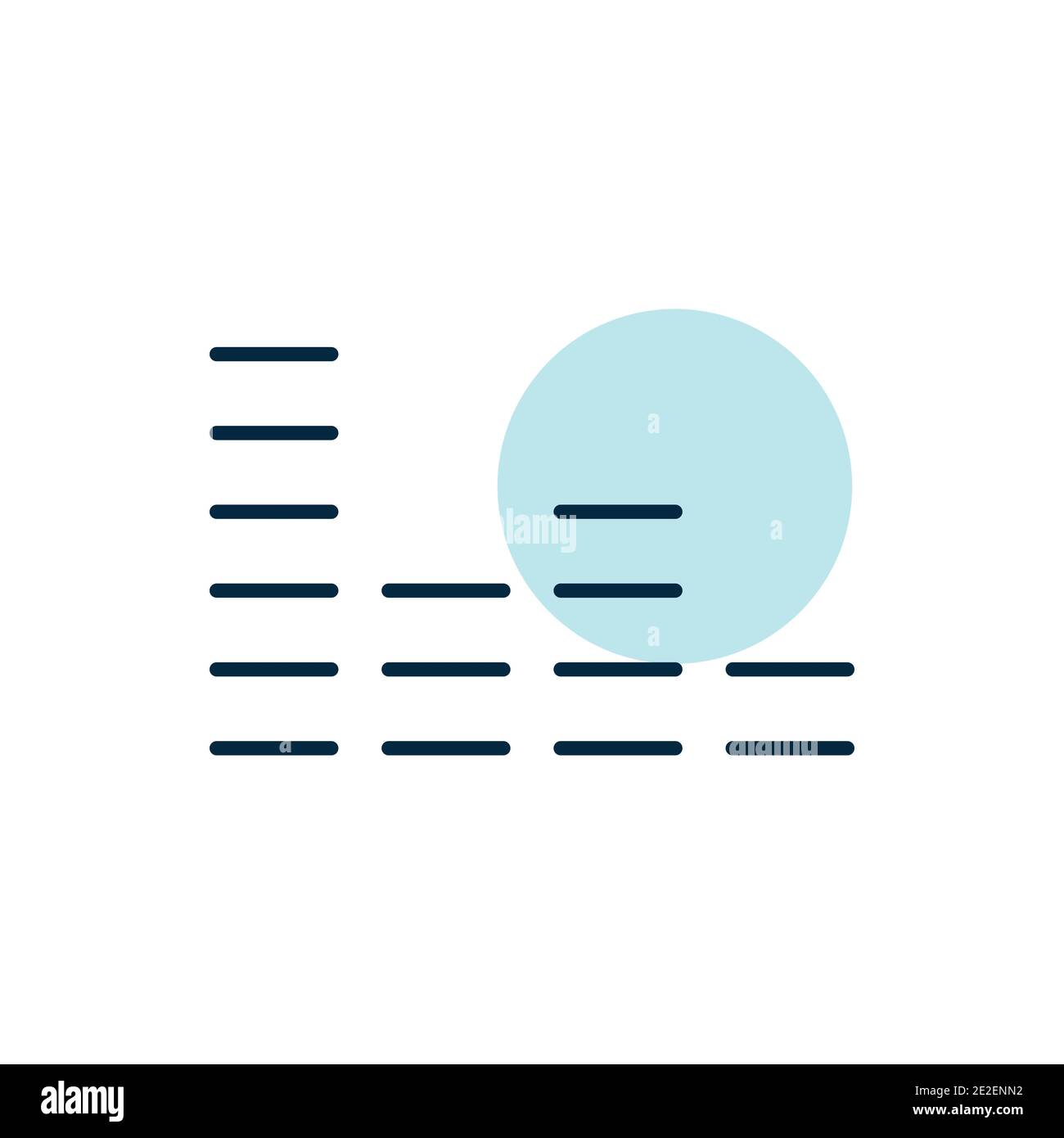 Equalizer, frequency with dashes vector icon. Audio signal. Music sign ...