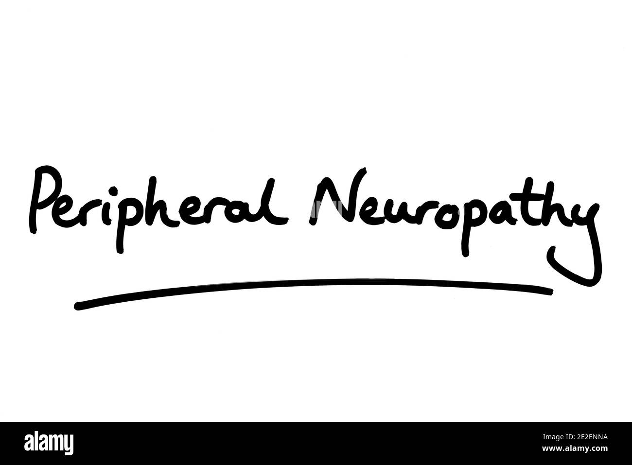Peripheral Neuropathy, handwritten on a white background Stock Photo ...