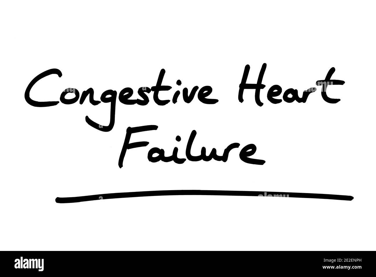 Congestive Heart Failure, handwritten on a white background Stock Photo ...