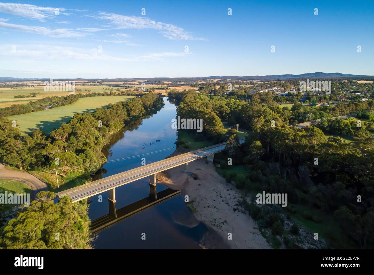 Princess Highway bridge over Snowy River in Orbost, Victoria, Australia ...
