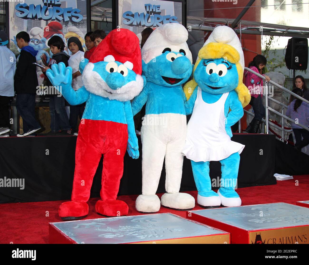 Smurfs hand hi-res stock photography and images - Alamy