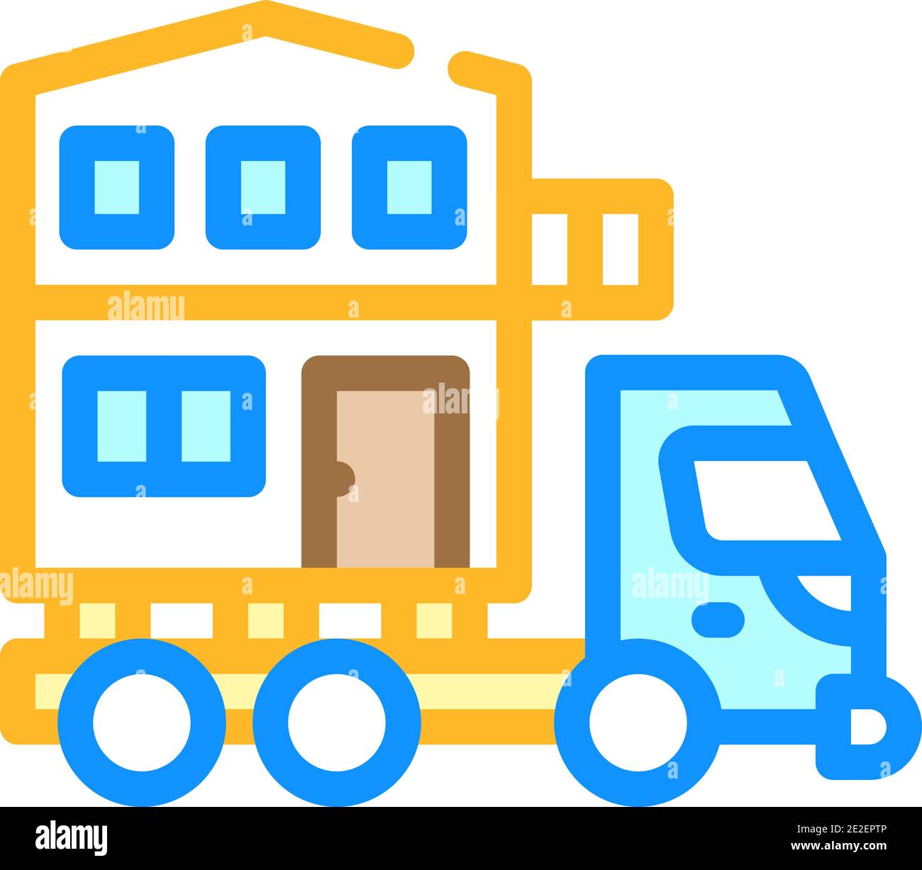 house building transportation color icon vector illustration Stock ...