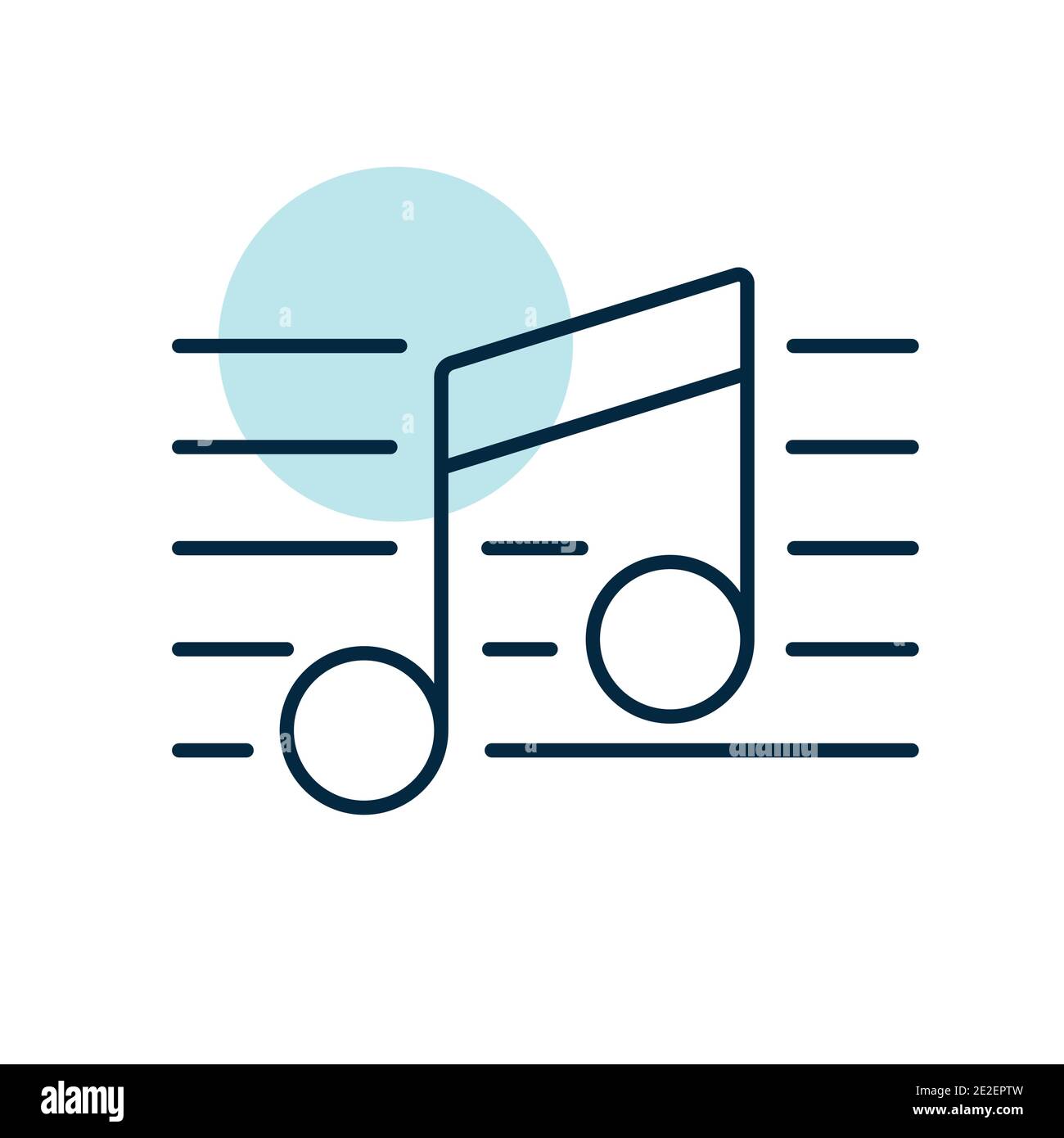 Stave and music notes vector icon. Melody, classical music, sound ...