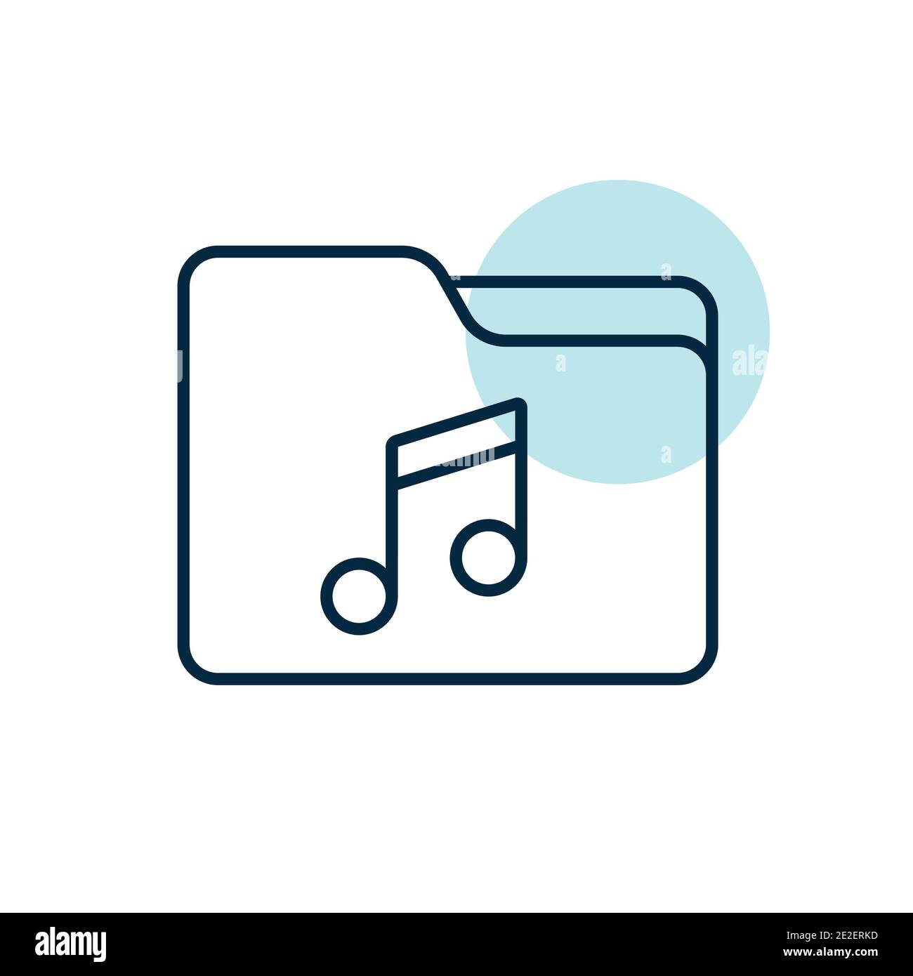File folder with music note vector icon. Music sign. Graph symbol for ...