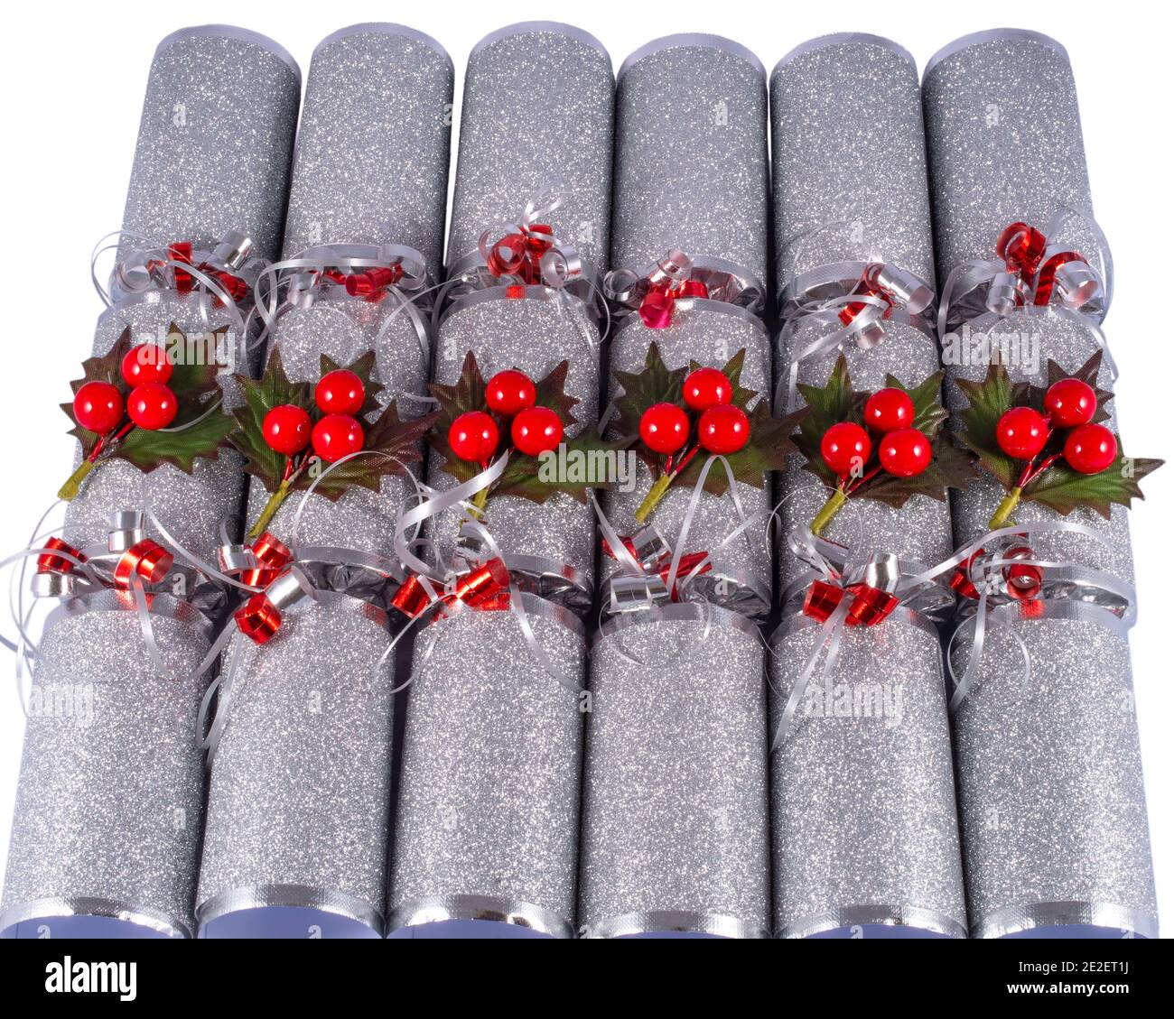 Studio shot of traditional Christmas Crackers Stock Photo - Alamy