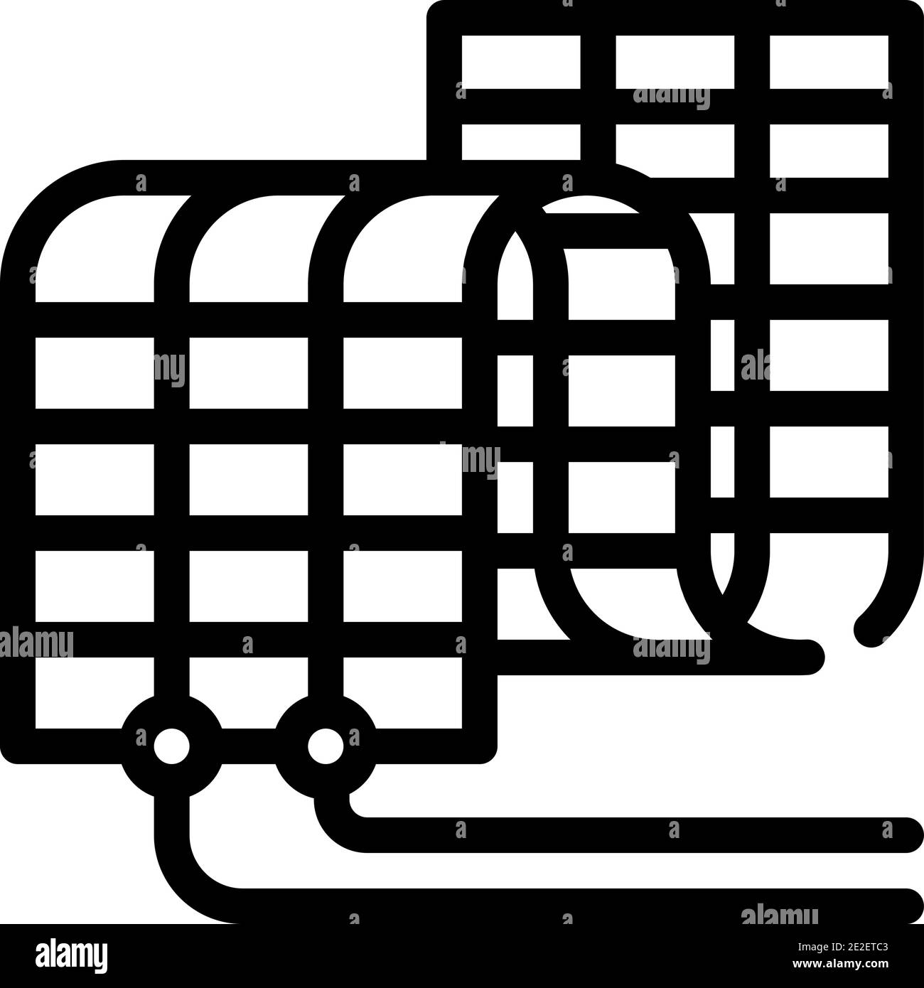 flexible solar panel line icon vector illustration Stock Vector Image ...