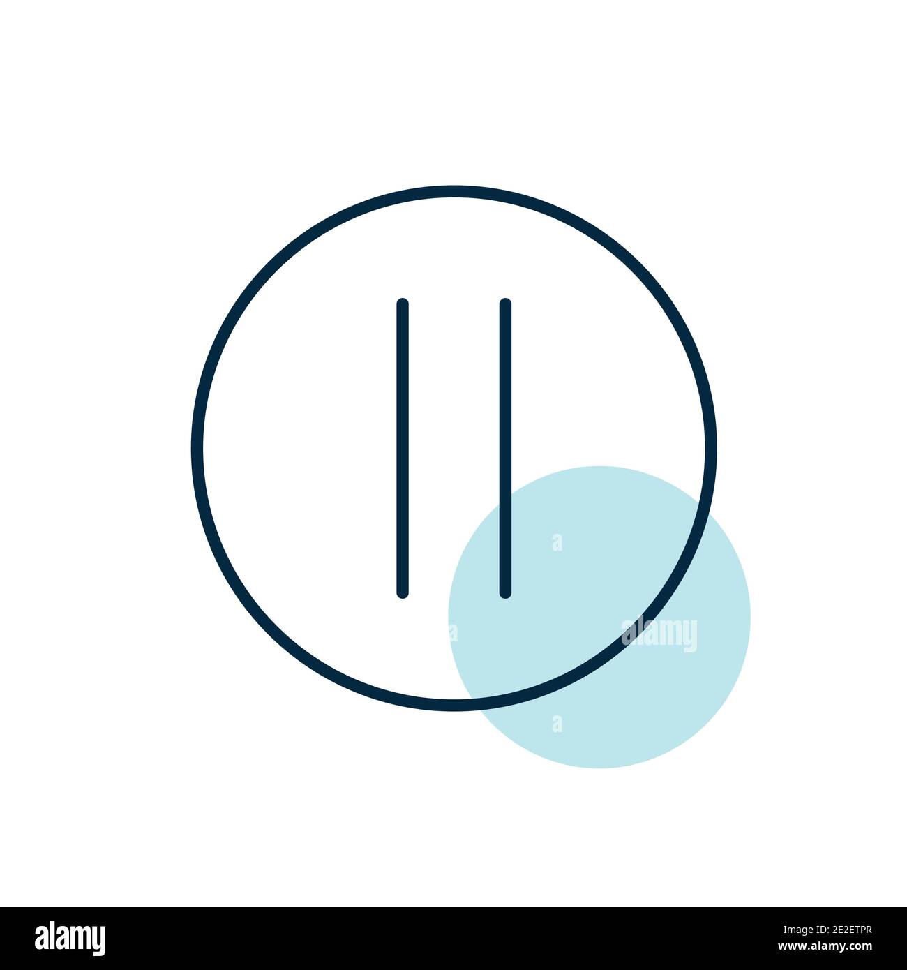 Pause button vector flat icon. Graph symbol for music and sound web ...