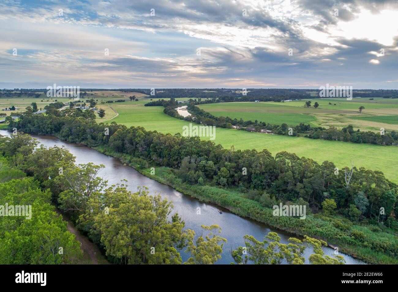 River flowing in Australian outback - aerial view Stock Photo - Alamy