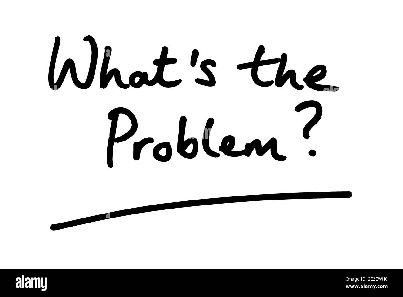 Whats the Problem? handwritten on a white background Stock Photo - Alamy