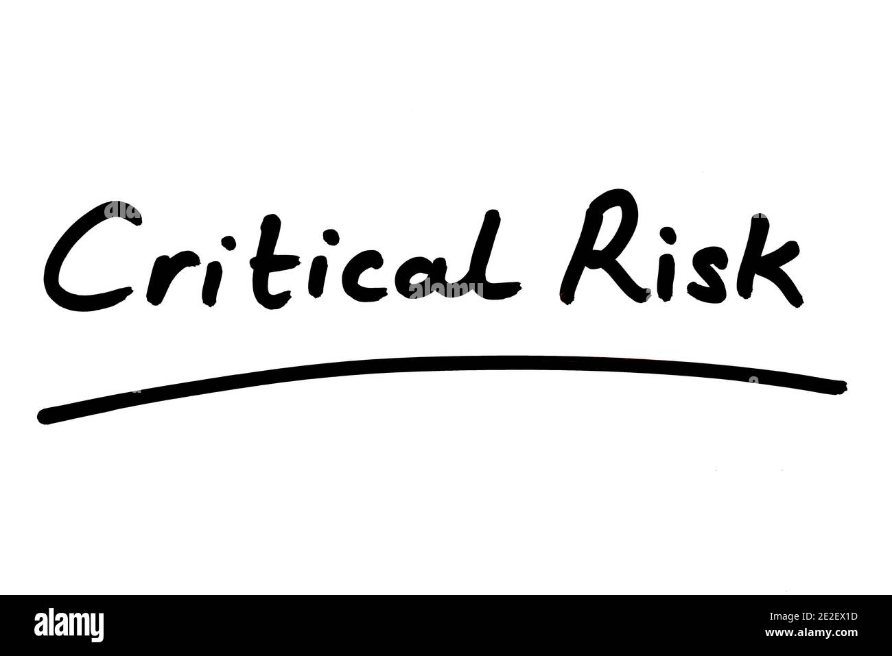 Critical Risk handwritten on a white background Stock Photo - Alamy