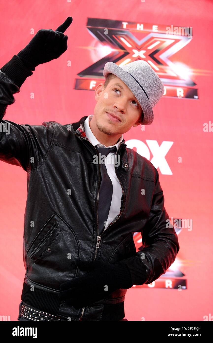 Finalist Chris Rene poses at The X Factor Press Conference at CBS ...