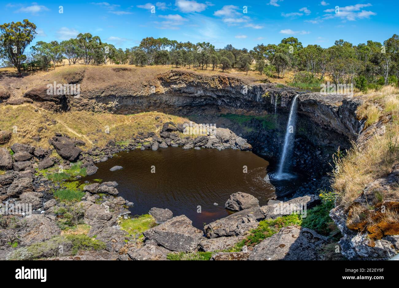 Panorama of scenic waterfall in Australian outback Stock Photo - Alamy