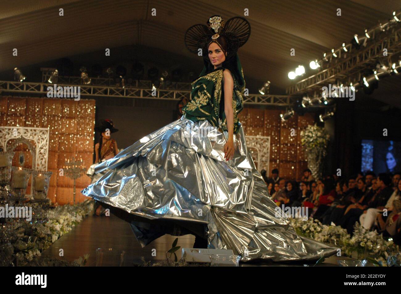 Pakistani models catwalk on ramp during the PFDC Loreal paris Bridal ...