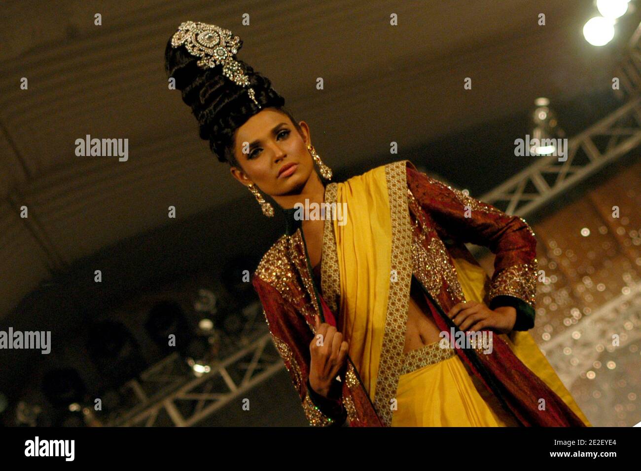Pakistani models catwalk on ramp during the PFDC Loreal paris Bridal ...