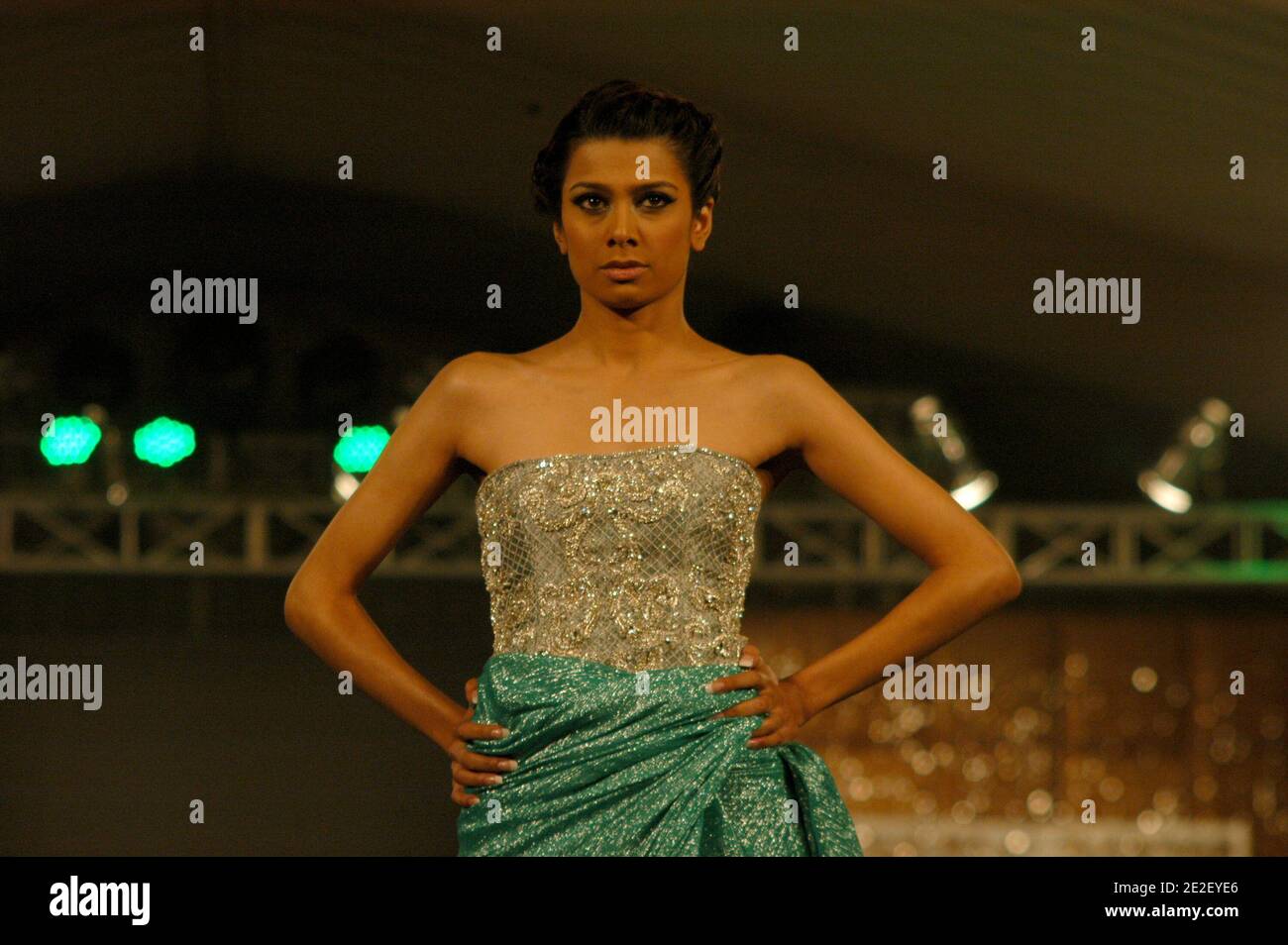 Pakistani models catwalk on ramp during the PFDC Loreal paris Bridal ...