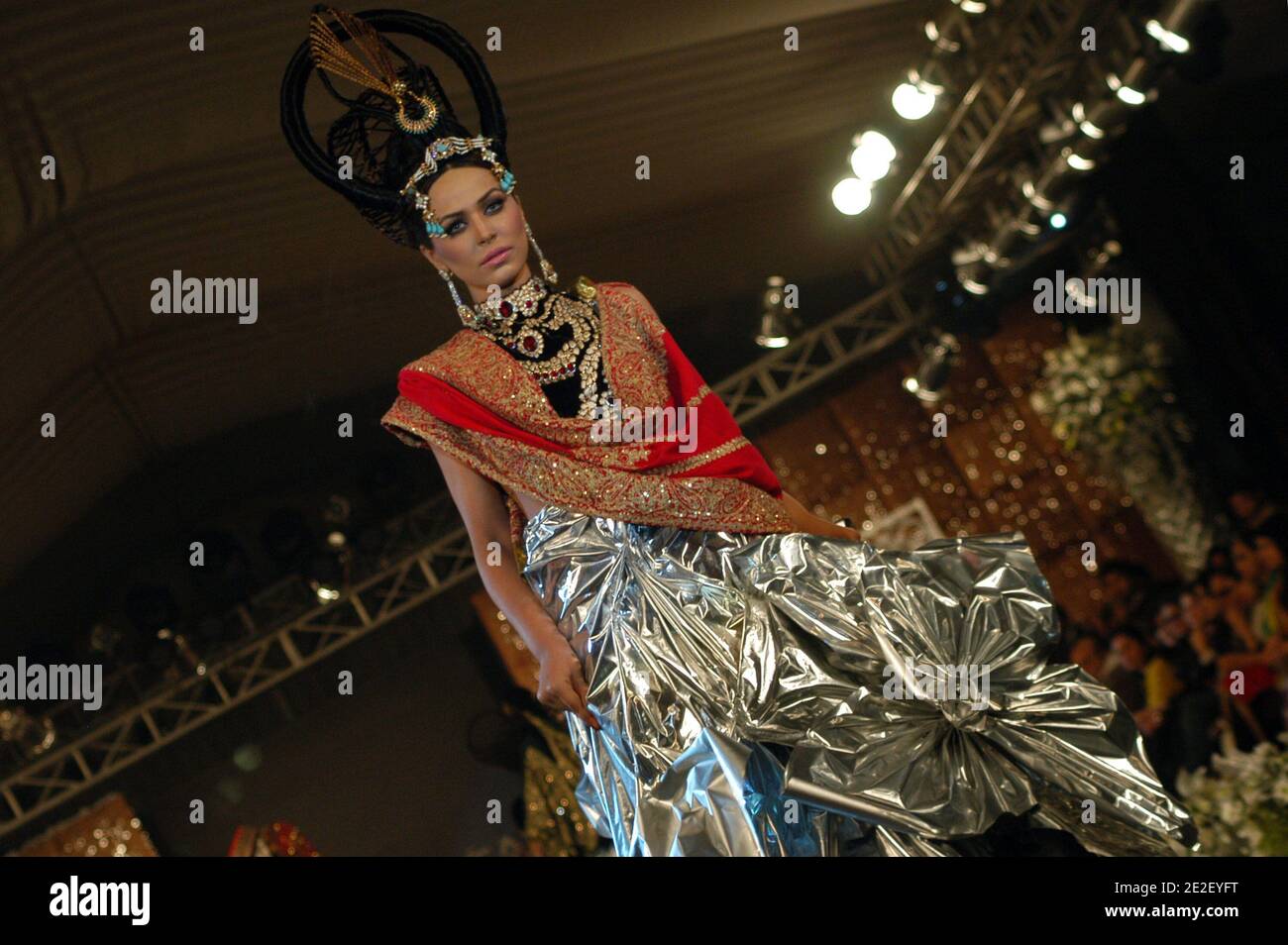 Pakistani models catwalk on ramp during the PFDC Loreal paris Bridal ...