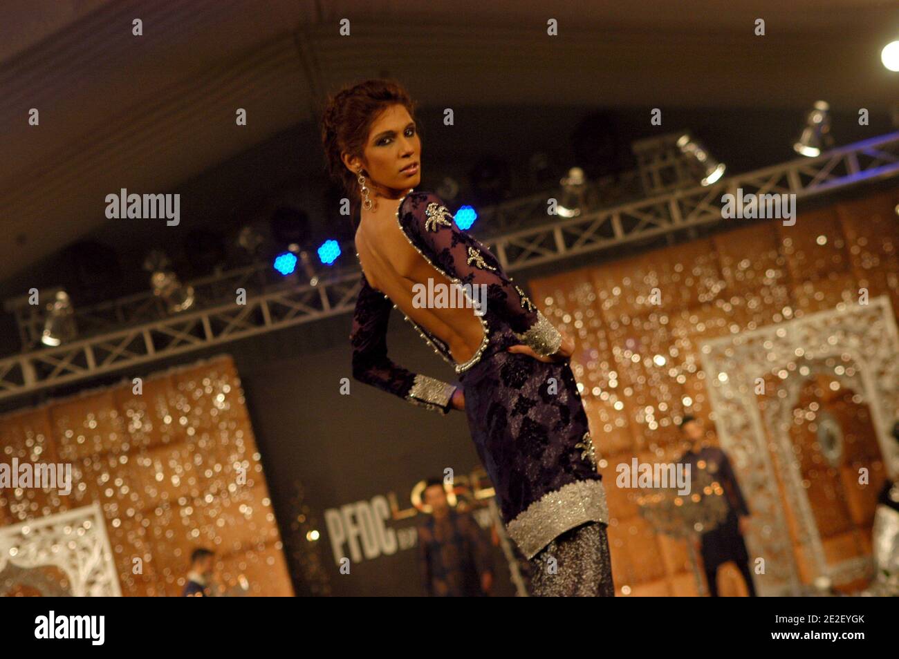Pakistani models catwalk on ramp during the PFDC Loreal paris Bridal ...