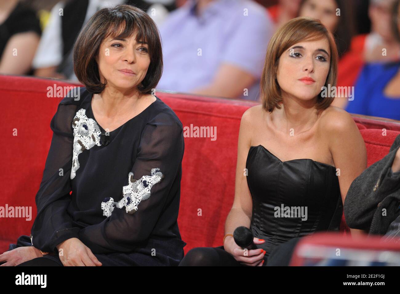 Victoria and Leslie Bedos at the taping of Vivement Dimanche on ...