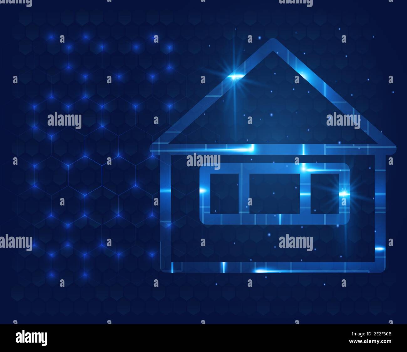 Futuristic abstract house vector illustration Stock Vector Image & Art ...