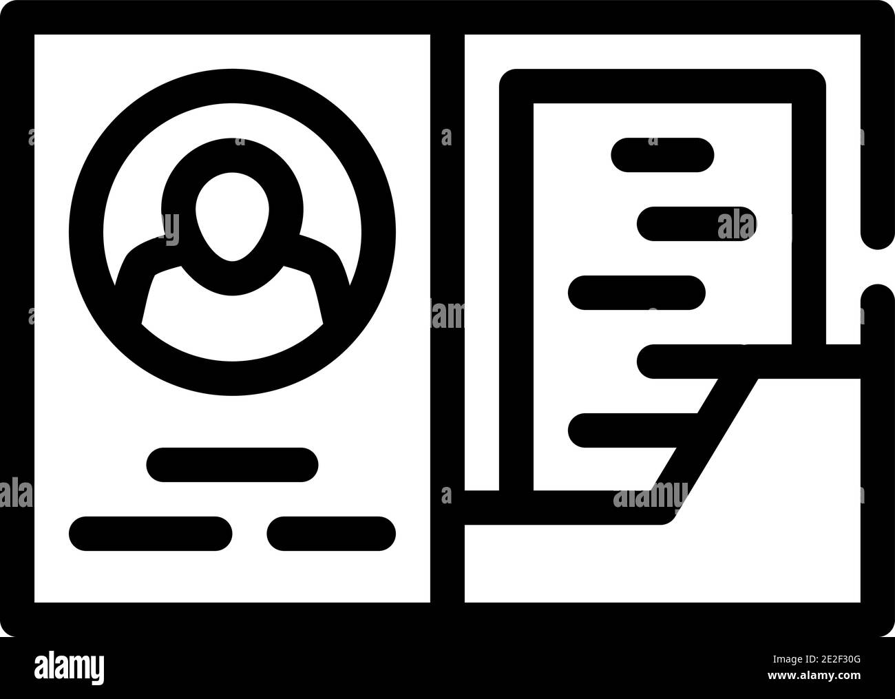 library card line icon vector illustration black Stock Vector Image ...